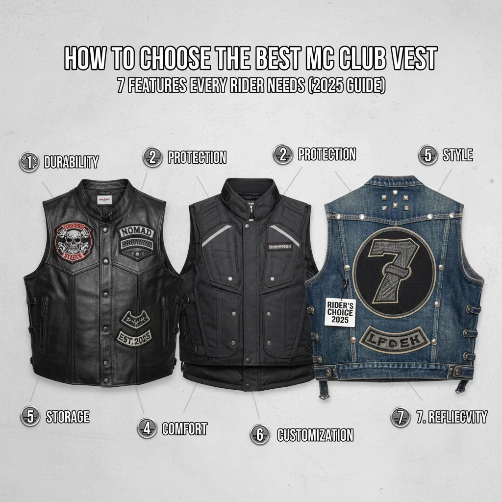 How to Choose the Best MC Club Vest: 7 Features Every Rider Needs (202 ...